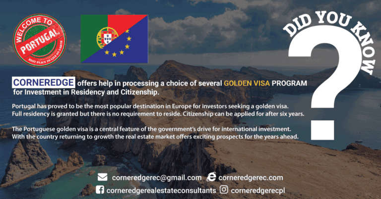 PORTUGAL GOLDEN RESIDENCE PERMIT PROGRAM - Update